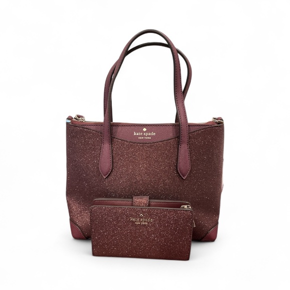 kate spade | Bags | Kate Spade Ny Glimmer Glitter Deep Nova Satchel Bag ...